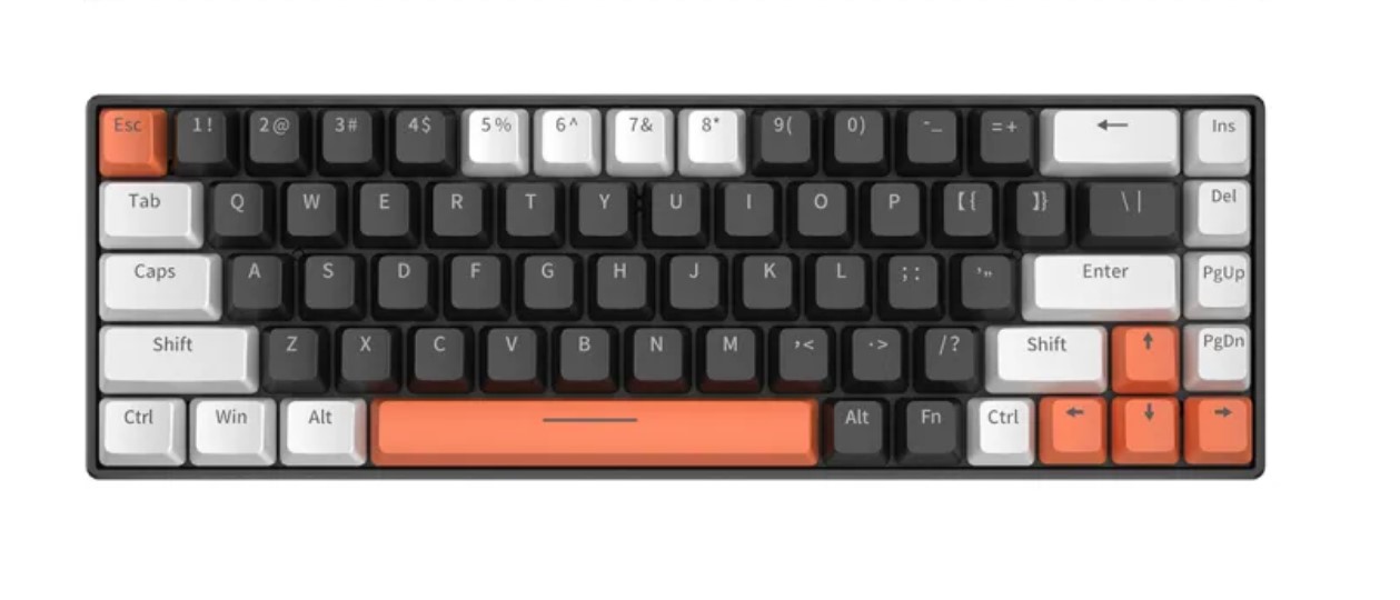 Teclado MECÁNICO ZIFRIEND KA68 / 68 TECLAS / MINI COMPACT / CONEXIÓN ...